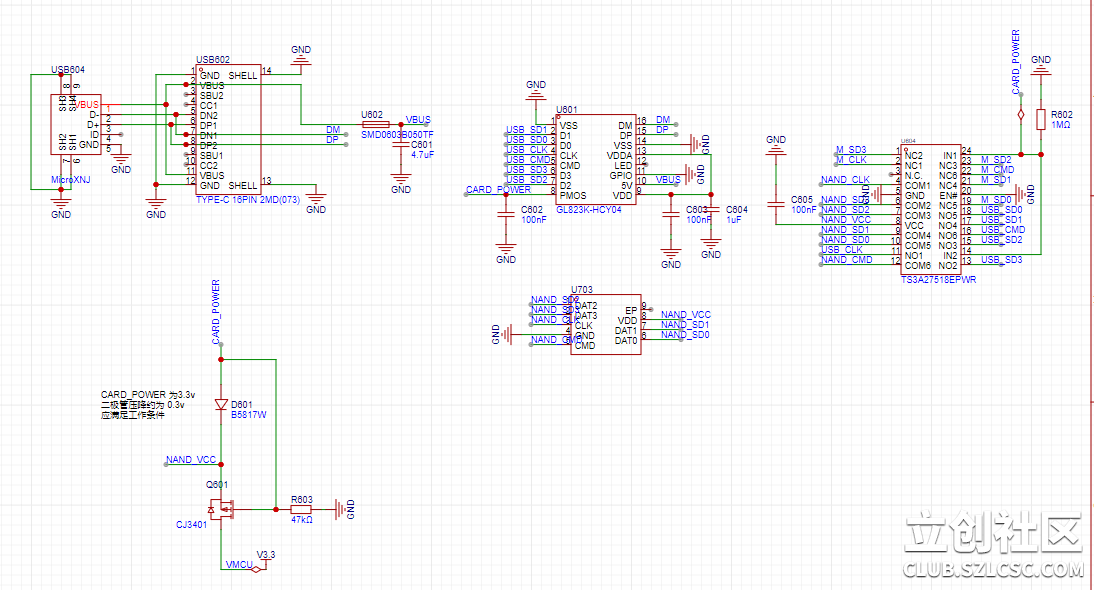 求助，关于GL823K读SD_NANDFLASH的问题。 - 立创社区